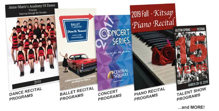 Recital Program Printing | PrintingCenterUSA