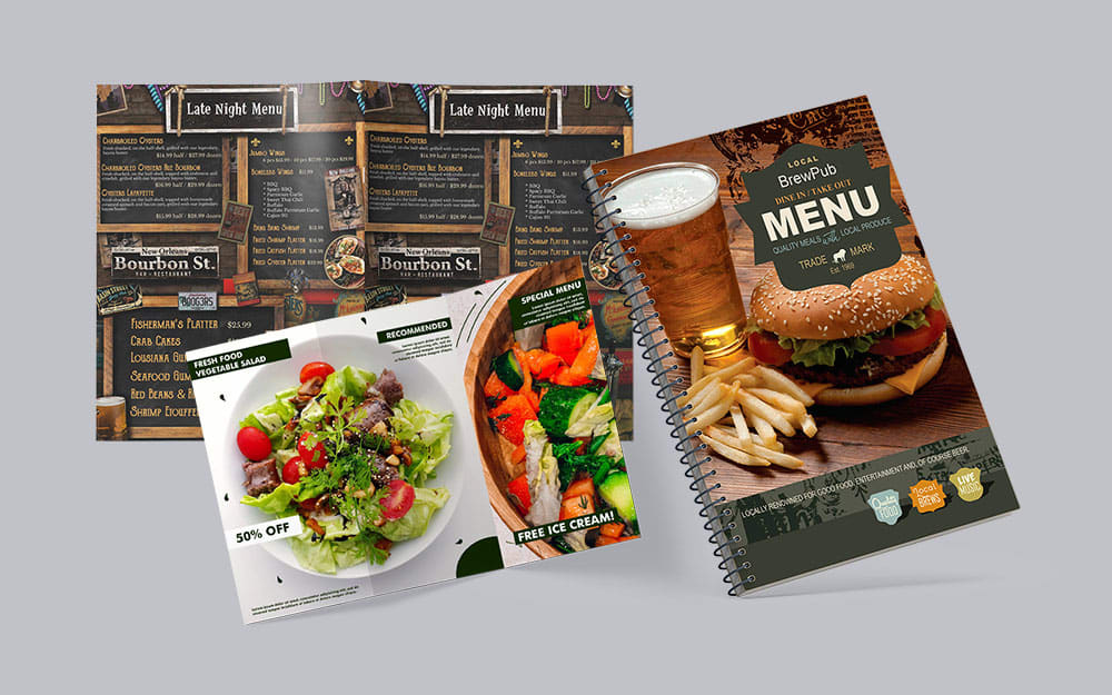 Menu Printing | PrintingCenterUSA
